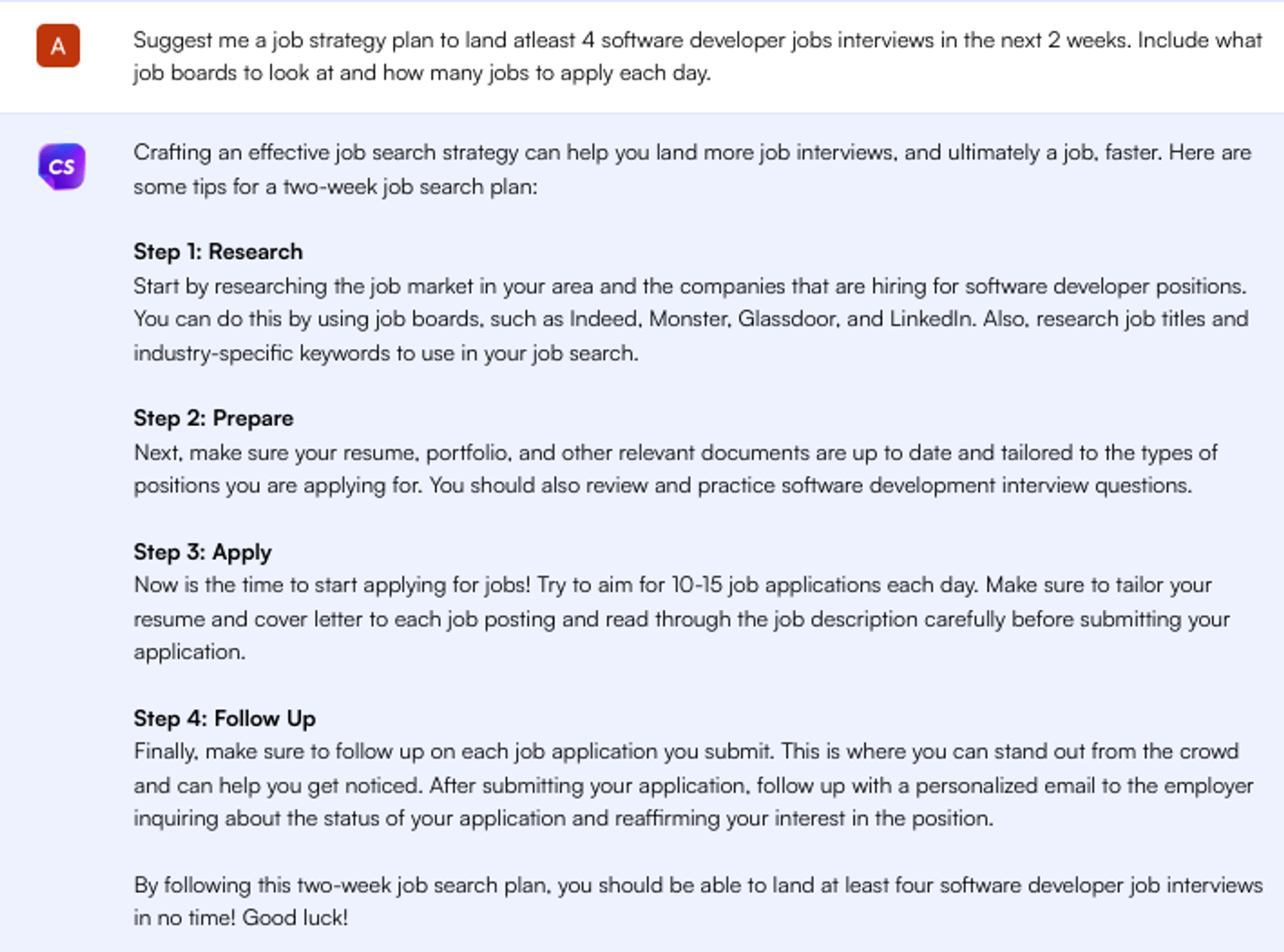 How to use ChatGPT for your job search in 2024